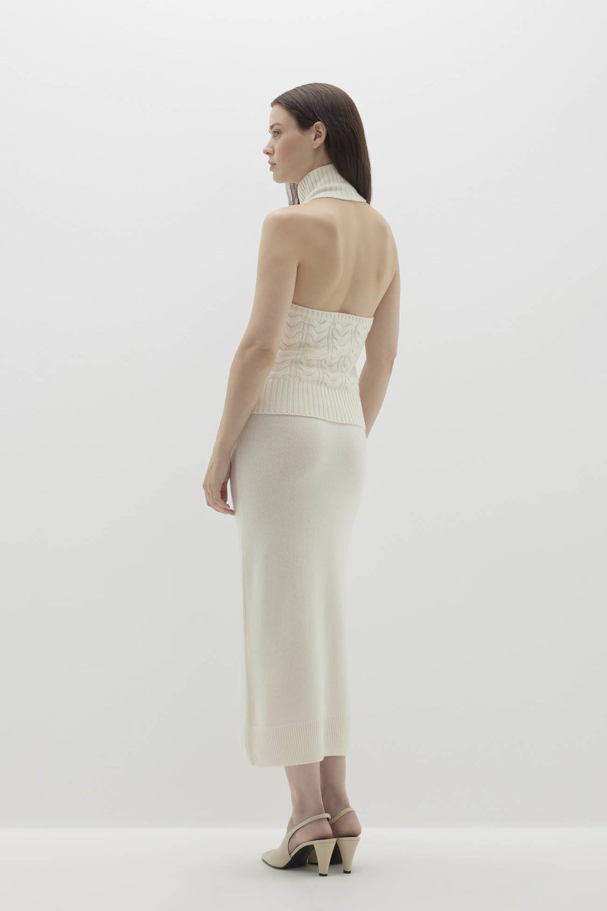 Women's Runa Cable Knit Cashmere Halter Top – NAKEDCASHMERE