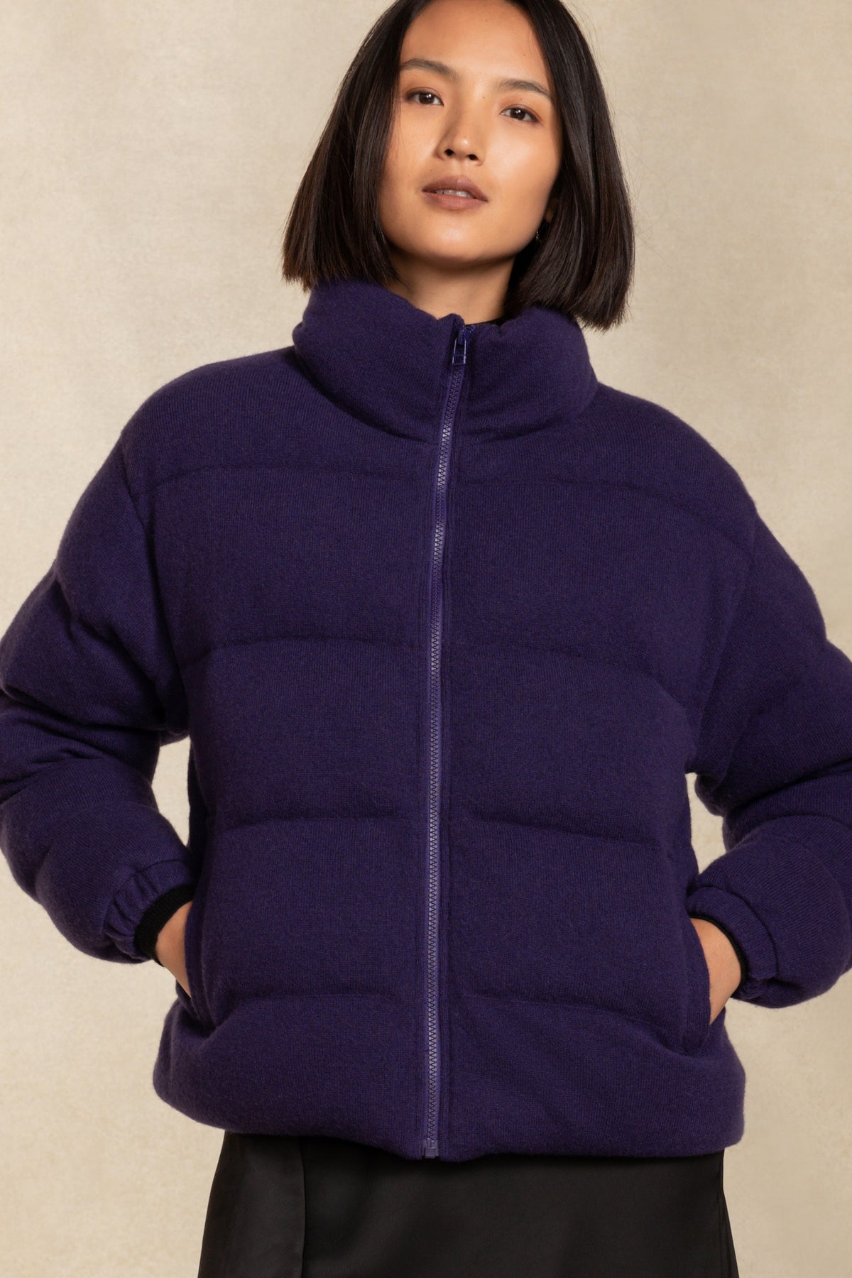 Women's Rachel Zip-Up Cashmere Puffer Jacket – NAKEDCASHMERE