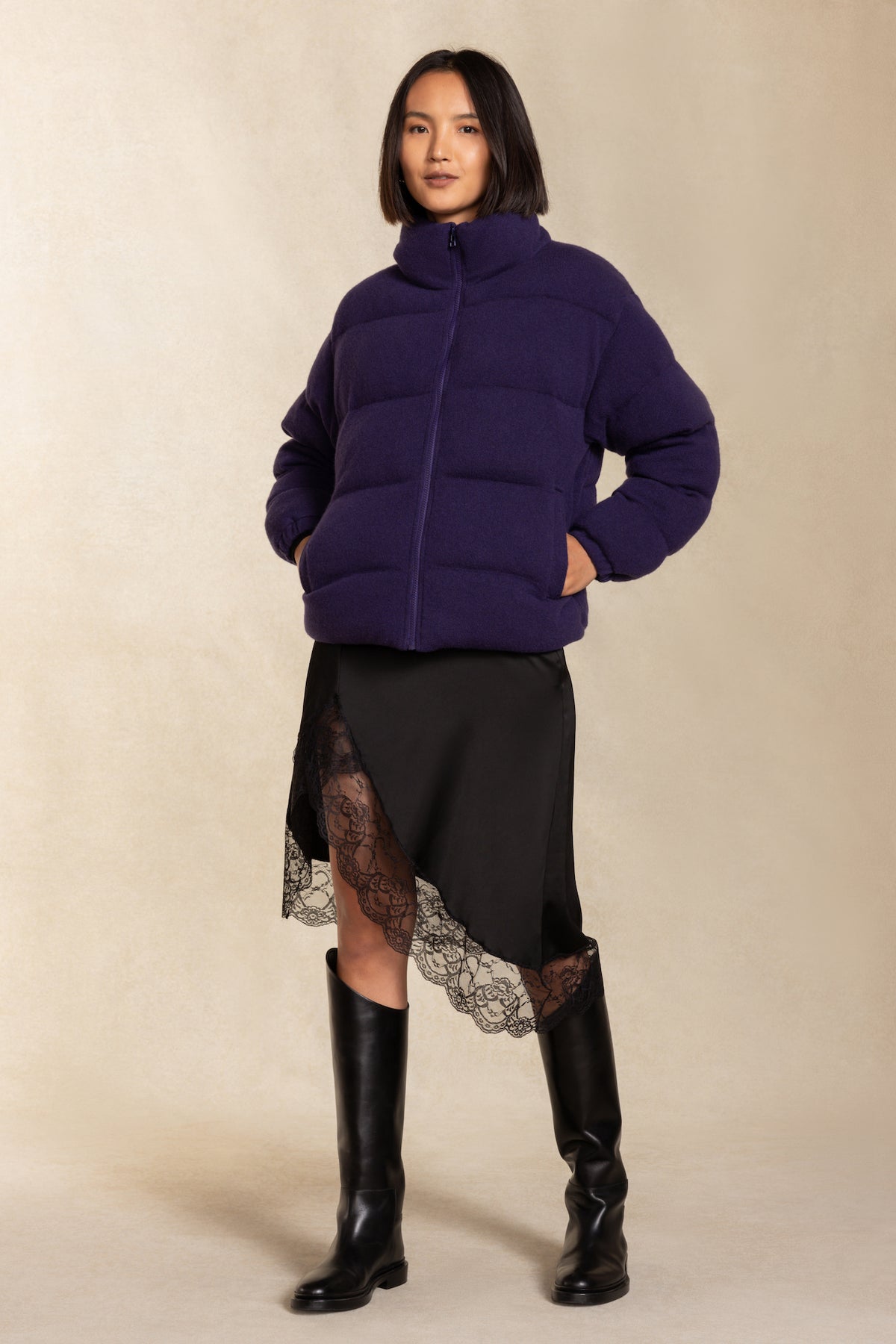 Women's Rachel Zip-Up Cashmere Puffer Jacket – NAKEDCASHMERE