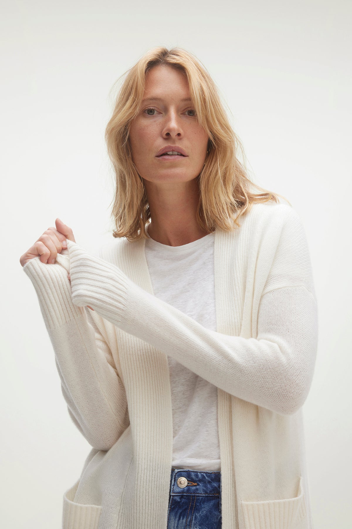 Women's Tory Open-Front Cashmere Cardigan – NAKEDCASHMERE