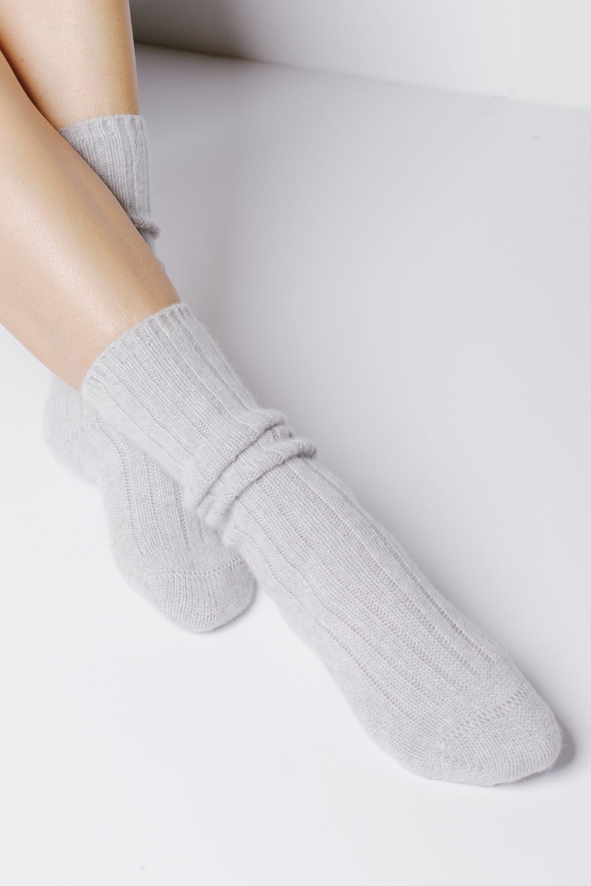 Ribbed Trim Cashmere Socks – NAKEDCASHMERE